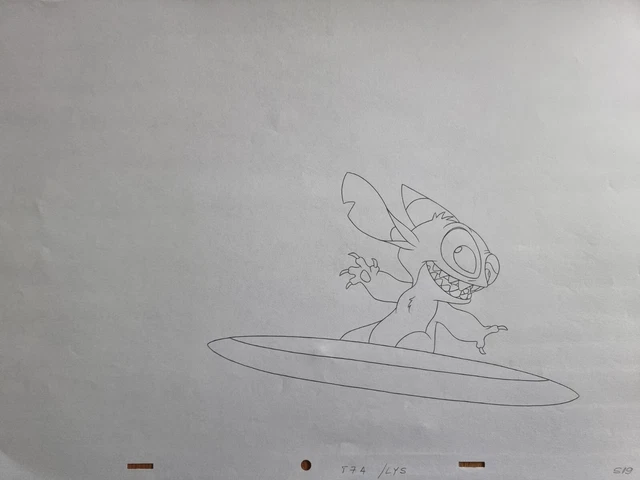 WALT DISNEY TV Animation Art Cel Production Drawing Lilo & Stitch ...