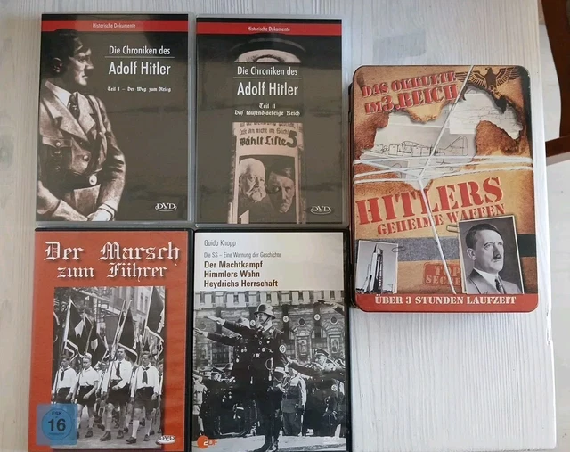 ADOLF HITLER DVDS - Chroniken, Geheime Waffen, Guido Knopp 5 DVDs ...