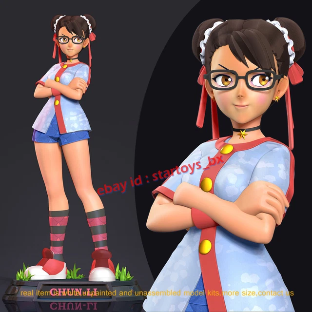 1/6 SCALE CHUN-LI Cartoon 3D Printed Model Kit Unpainted Unassembled ...