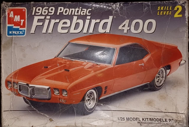 AMT ERTL 1969 Pontiac Firebird 400 1:25 scale plastic model kit 6123 ...