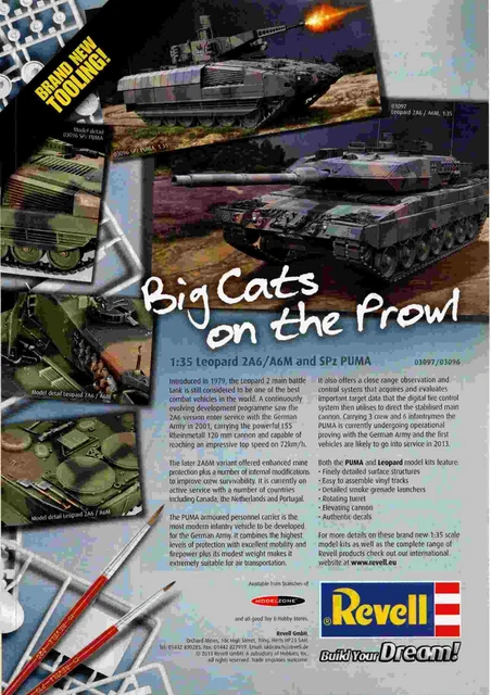 PPOT48 REVELL MODEL Advert 11X8 1:35Leopard 2A6/A6M And Spz Puma £11.99 ...