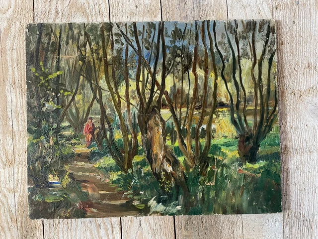 FOND ATELIER ALICE Thevin (1862-1937)- Scene Animee En Foret EUR 85,00 ...