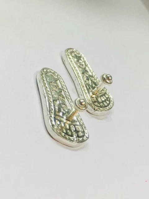 PADUKA CHARAN - Pure Silver Laxmi Lakshmi feet Puja Worship Mandir ...