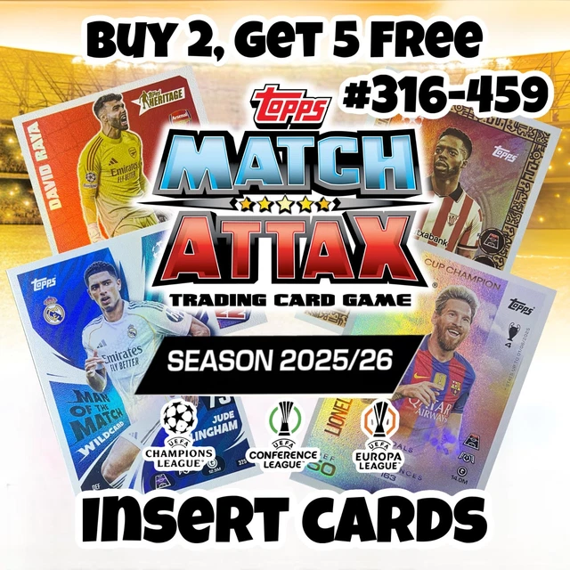 TOPPS MATCH ATTAX 25/26 2025/2026 Champions League Insert Cards £0.99 - PicClick UK