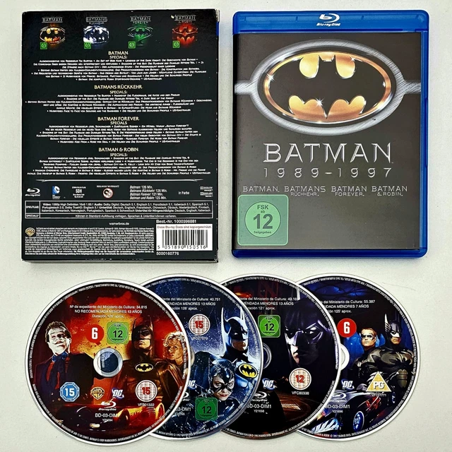4-BLU-RAY COLLECTION BATMAN 1989-1997 Allemand Burton Keaton Nicholson Devito EUR 17,88 ...