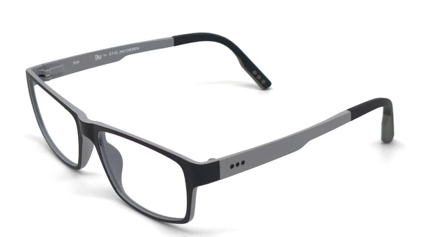 BRILLENGESTELL ULTRALEICHT STIG Jacobsen 3U006 Ultem Brillen Schwarz Grau Herren EUR 79,00 ...