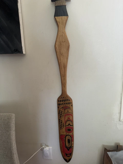 NORTHWEST COAST NATIVE Indigenous hand carved cedar paddle 48” $599.99 ...