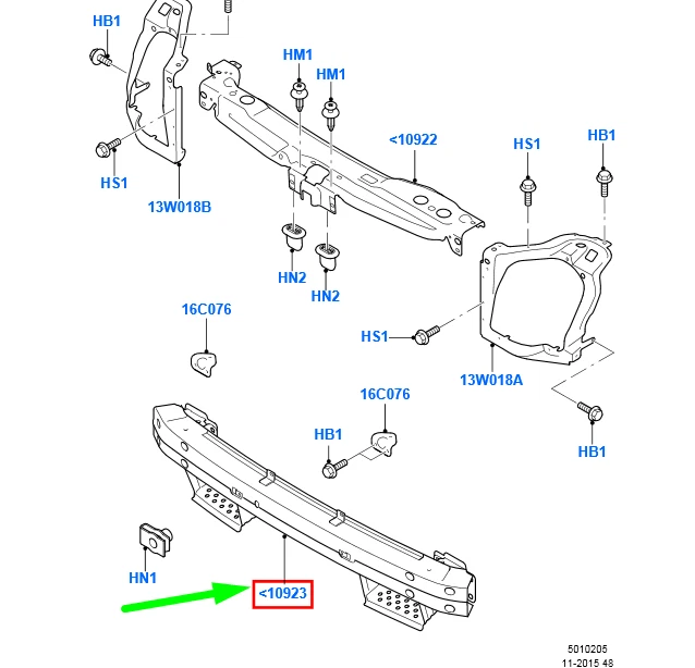NEW FORD TRANSIT Mk3 Front Bumper Reinforcement Panel 1728654 Genuine £ ...