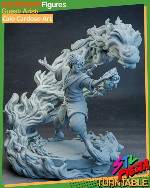 FIREBENDER 3D PRINTED resin figure, scale model unpainted EUR 54,00 ...