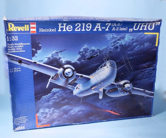 REVELL NO 04666 Heinkel He 219 A-7 (A-5/A-2 late) "UHU" 1:32 Scale ...