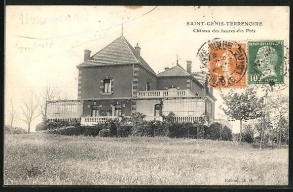 CPA SAINT-GENIS-TERRENOIRE, CHATEAU des heures des Près 1924 EUR 4,00 ...