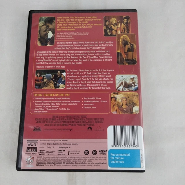 CROSSROADS PAL DVD Region 4 - Britney Spears, Dan Ackroyd, Kim Cattrall ... CROSSROADS PAL DVD Region 4 - Britney Spears, Dan Ackroyd, Kim Cattrall ...