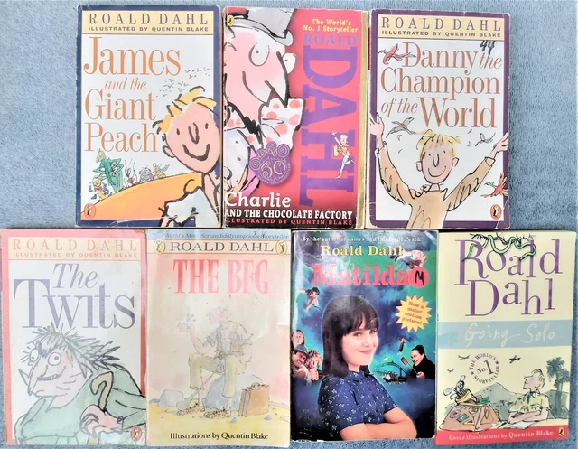 7 ROALD DAHL James Giant Peach Charlie Chocolate Factor Danny Twits BFG ...