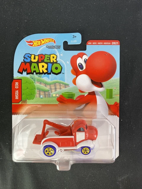 HOT WHEELS SUPER Mario Character Car RED YOSHI Diecast Car $11.04 ...