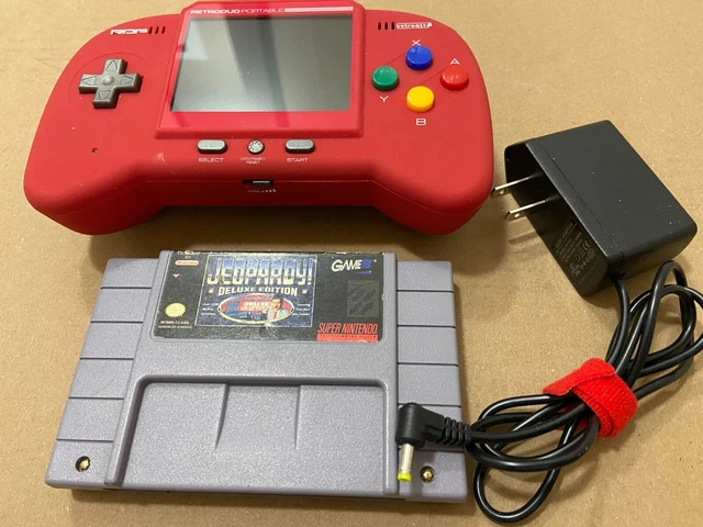RETRO-BIT RETRODUO PORTABLE V 2.0 RDP Handheld console SNES RED with AC ...
