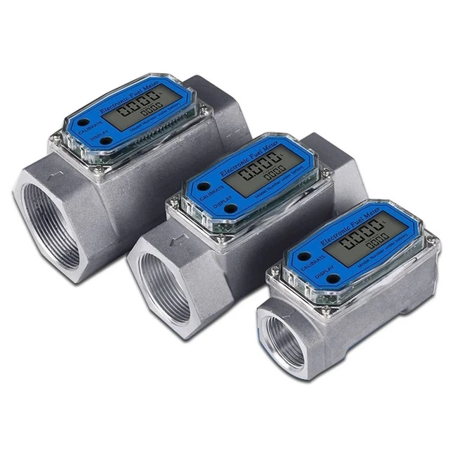 FLOW INDICATOR SENSOR Counter Flowmeter Gauge Digital Turbine Flow ...