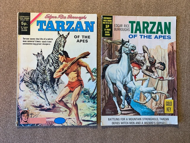 TARZAN OF THE Apes UK 28th May & 9th July 1971 Reprints Gold Key US ...
