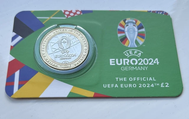 TWO POUND COIN 2024 UEFA Euro 2024 £2 Coin King Charles Limited Edition ...