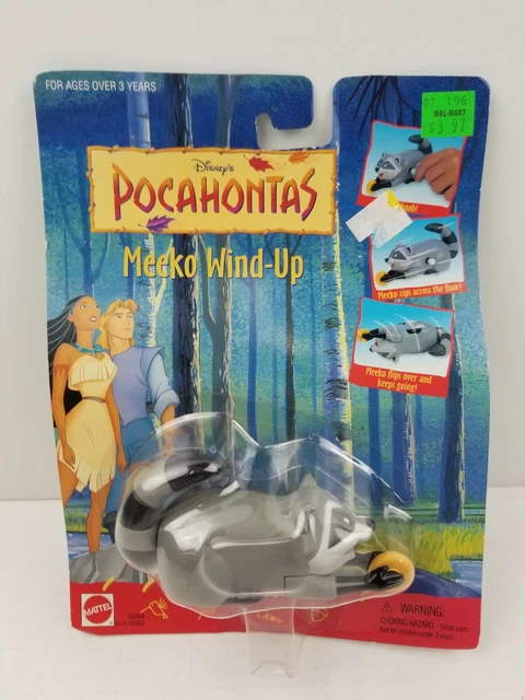 DISNEY POCAHONTAS WIND-UP Figure MEEKO Raccoon Mattel Wind-Ups Vintage ...