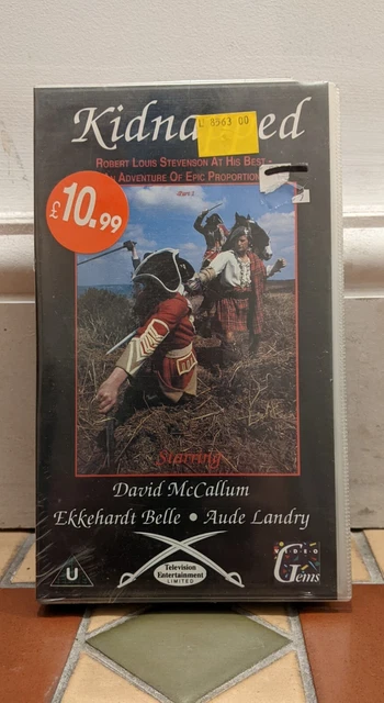 KIDNAPPED PART 1 70s VHS Tape Sealed David McCallum Stevenson CSI U.N.C ...