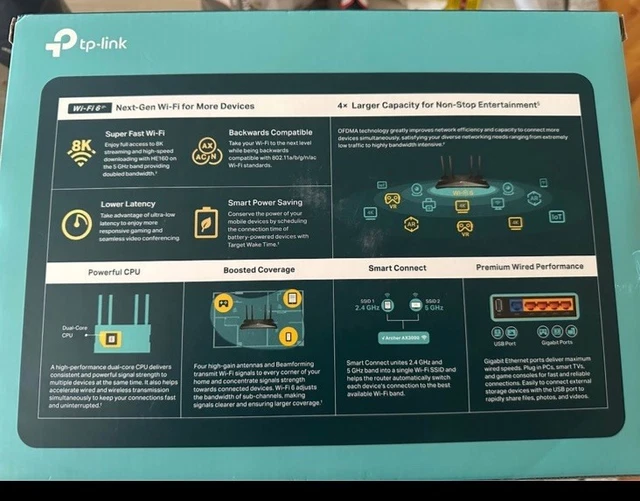 TP-LINK ARCHER AX3000 Dual-Band Wi-Fi 6 Router $59.99 - PicClick