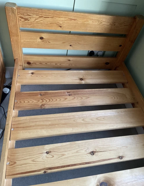 PINE WOOD BED Frame, Single, Made By Taurus £20.96 - PicClick UK