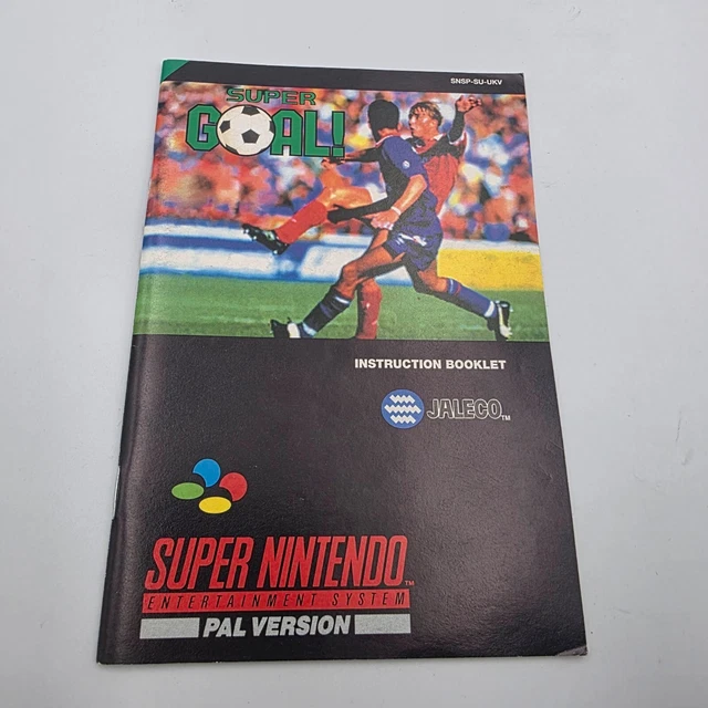 SUPER GOAL INSTRUCTION Booklet Manual SNES PAL Super Nintendo Rare £16. ...