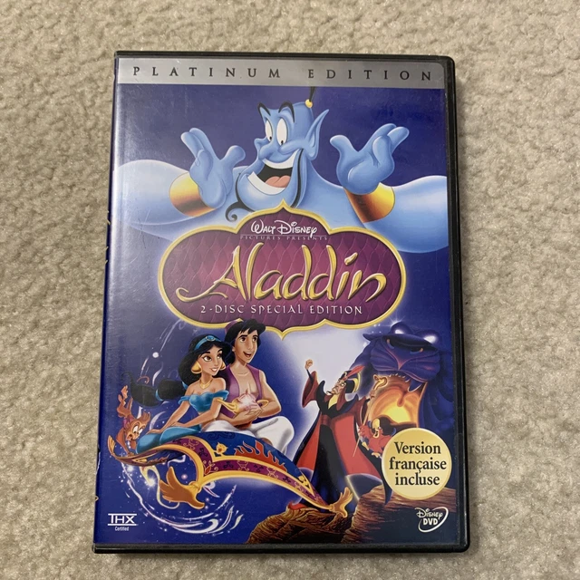 WALT DISNEY ALADDIN 2 Disc Special DVD Platinum Edition English French ...