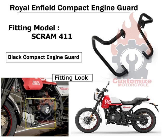 ROYAL ENFIELD « Garde moteur compacte noire » convient pour « Himalaya ...