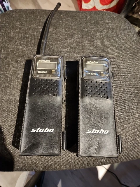 2X STABO CB-FUNKGERÄT SH-8000 -AM/FM Handfunkgerät Mit Hüllen EUR 37,68 ...