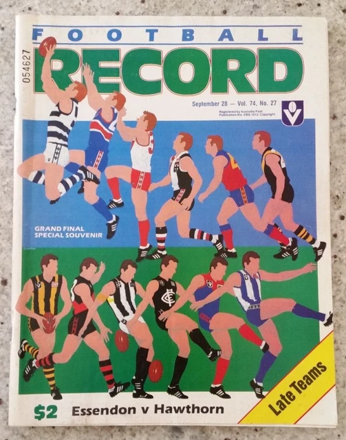 AFL FOOTY RECORD Grand Final Sept. 28. 1985 - Essendon V Hawthorn ...