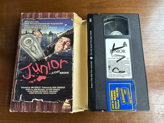 JUNIOR, A CUT Above Vintage VHS 80’s Slasher Horror Prism Video Rare ...
