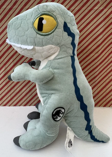 JURASSIC WORLD CAMP Cretaceous 11” Blue Velociraptor Dinosaur Plush ...