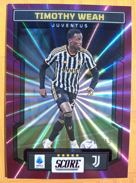 87 TIMOTHY WEAH (Juventus) Purple 01/15 Cards Score 2023 2024 Panini ...