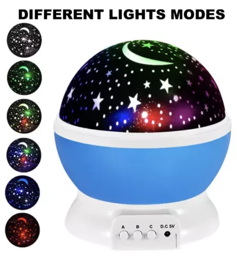ROTATING LED GALAXY Starry Night Light Projector Star Sky Moon Lamp ...