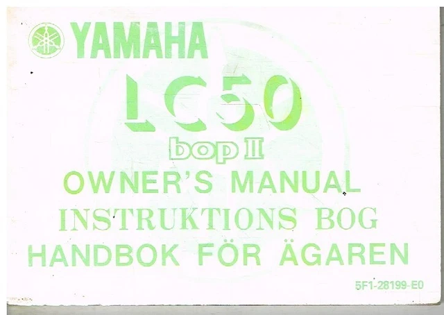 YAMAHA LC50 BOP Ii 1980 Owners Instruction & Maintenance Handbook (Gb ...