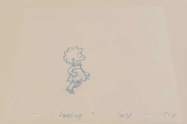 SIMPSONS ORIGINAL PRODUCTION Animation Sketch Drawing Cel Apu Rare! EUR ...