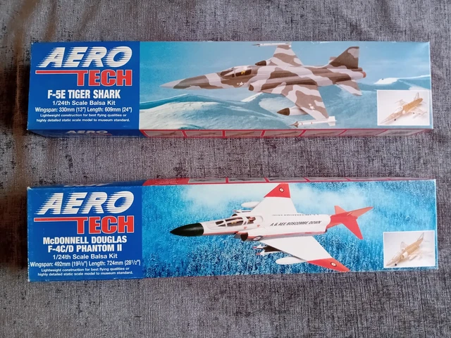 AERO TECH BALSA models, F-5E Tiger Shark and F-4C/D Phantom II £4.88 - PicClick UK