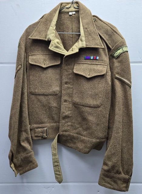 WW2 BATTLEDRESS REPRODUCTION Home Guard Corporal 44" Chest £60.00 ...