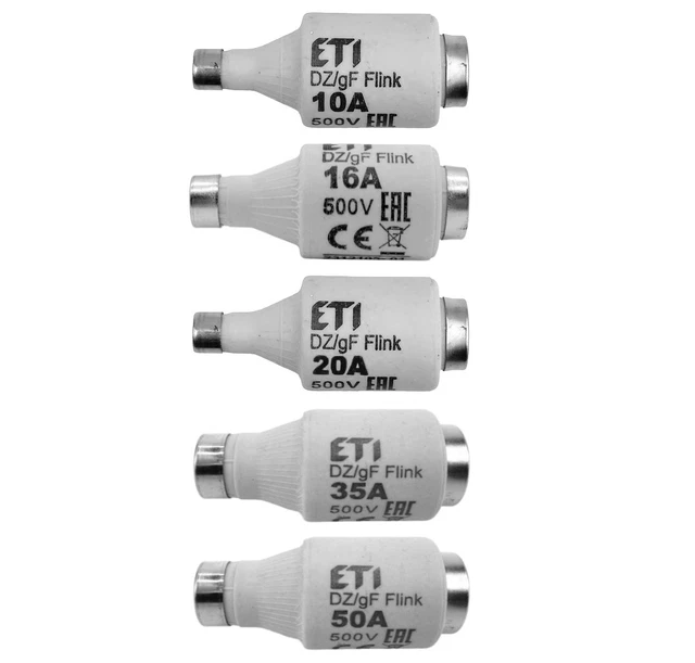 5X DIAZED SICHERUNGEN Schmelzsicherungen DII DIII Flink 10A 16A 20A 35A ...