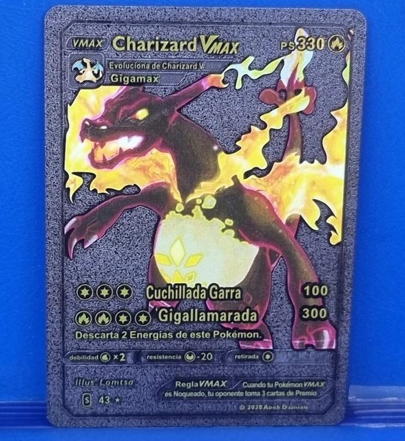 CARTA TARJETA POKEMON Español Charizard Vmax 43 PS330 Color Negro EUR 9 ...