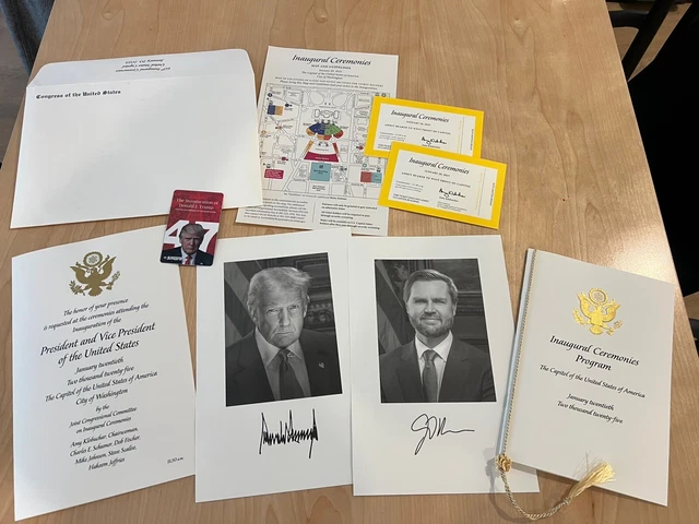 2025 DONALD TRUMP Presidential Inauguration Invite, Ticket, Portraits ...