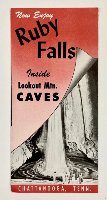 1950S RUBY FALLS Lookout Mountain Caves Chattanooga TN Vintage Travel ...