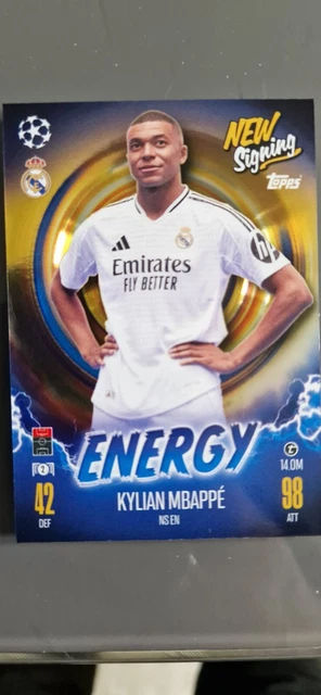 MATCH ATTAX KYLIAN mbappe ENERGY Card 2025 Ultra Rare £49.99 - PicClick UK