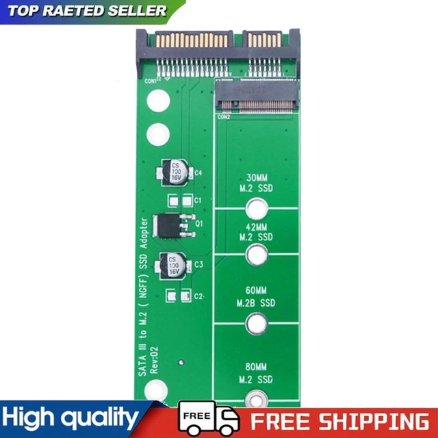 M.2 CONVERTER B Key M2 SATA Riser for 2230-2280 M.2 SATA SSD (Green) £4 ...