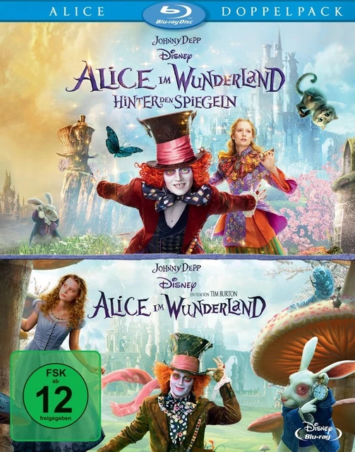ALICE IM WUNDERLUND 1+2 (Blu-ray) Christopher Lee Crispin Glover Tim ...