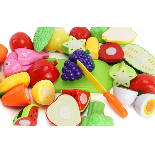 PRESCHOOL STACKING BLOCK Vegetable Recognition Cut Vegetables Toy Cut ...