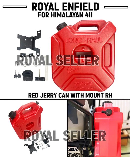 ROYAL ENFIELD RED JERRY CAN WITH MOUNT RH For Himalayan 411 - Express ...