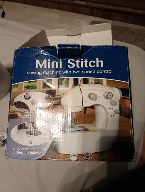 MINI STITCH PORTABLE Sewing Machine Mains or Battery Twin Speed ...