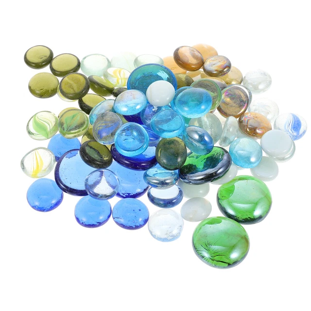 COLORED MARBLES AQUARIUM Tank Decor Fish Landscaping Stone Artificial £ ...